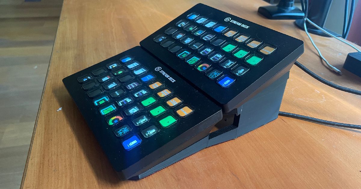 Stand double Stream deck XL by Spadrille | Download free STL model ...