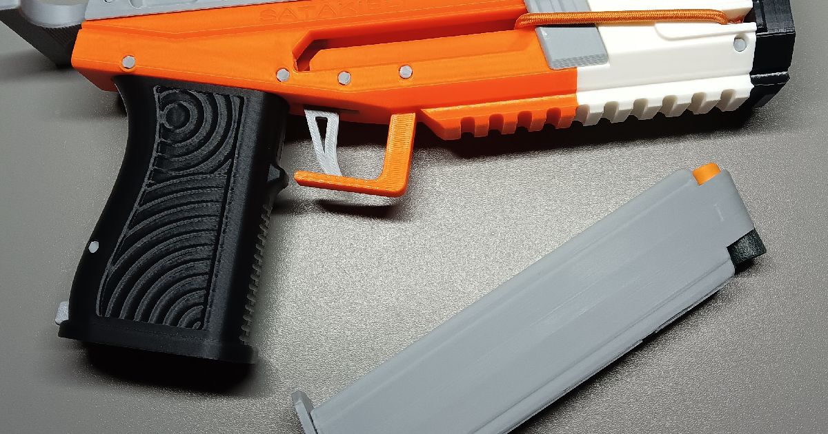 HORIZONTAL Print - Slim Angled Talon (compatible) Short Dart Magazine ...