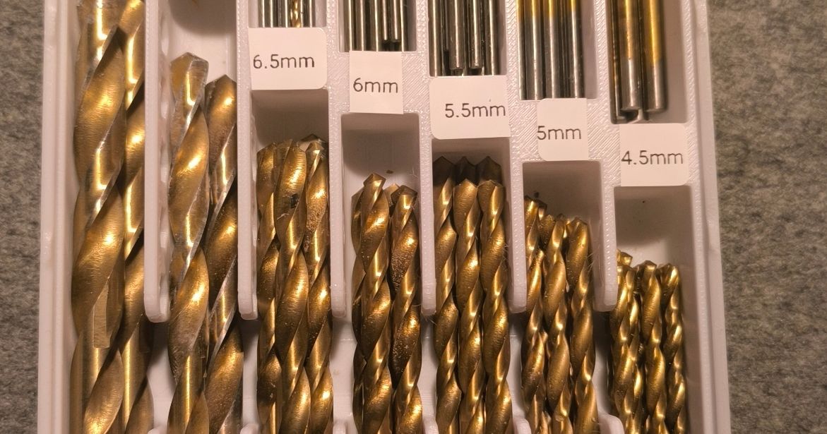 Gridfinity Metric Drill Bit Holder by alan ti | Download free STL model ...