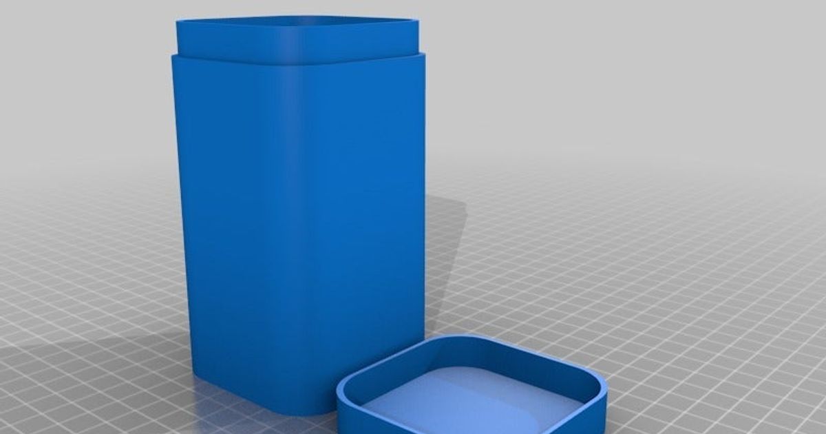 Rounded rectangular containers with lid by Dust | Download free STL ...