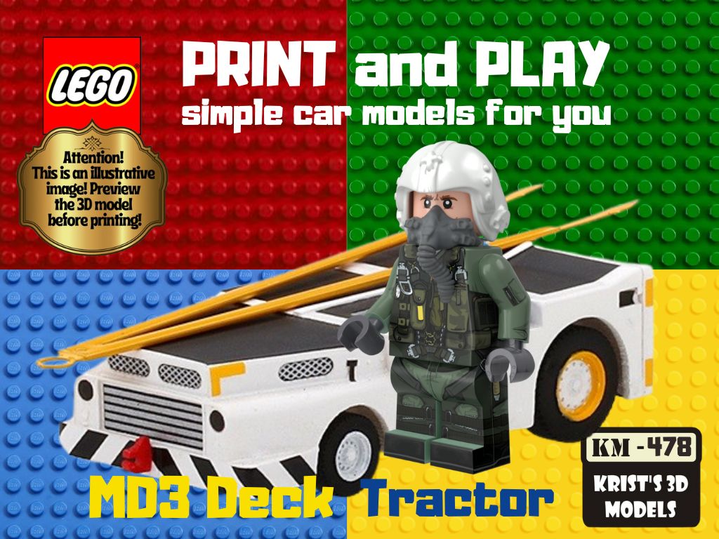 LEGO MD3 Flight Deck Tractor by Mgr. Pavel Krist | Download free STL ...