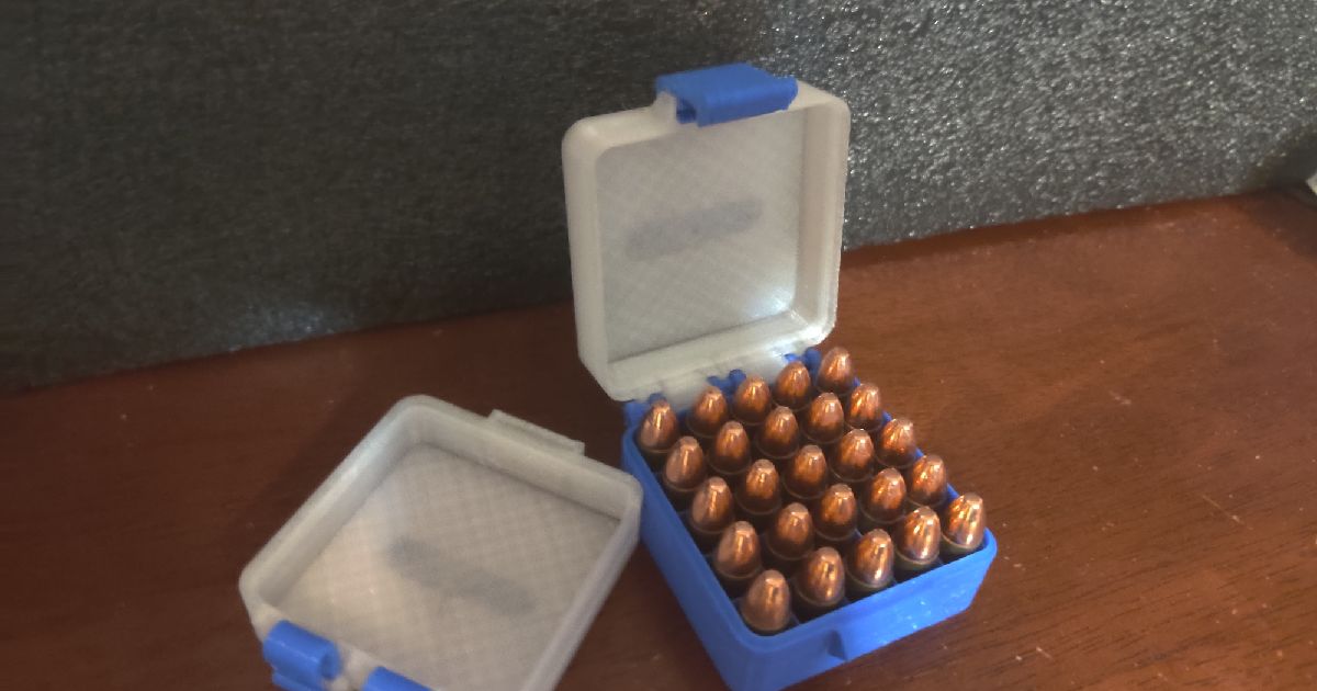 9X19mm, Spring Latch, Snap Hinge Modular Ammo Box von brass_ring ...