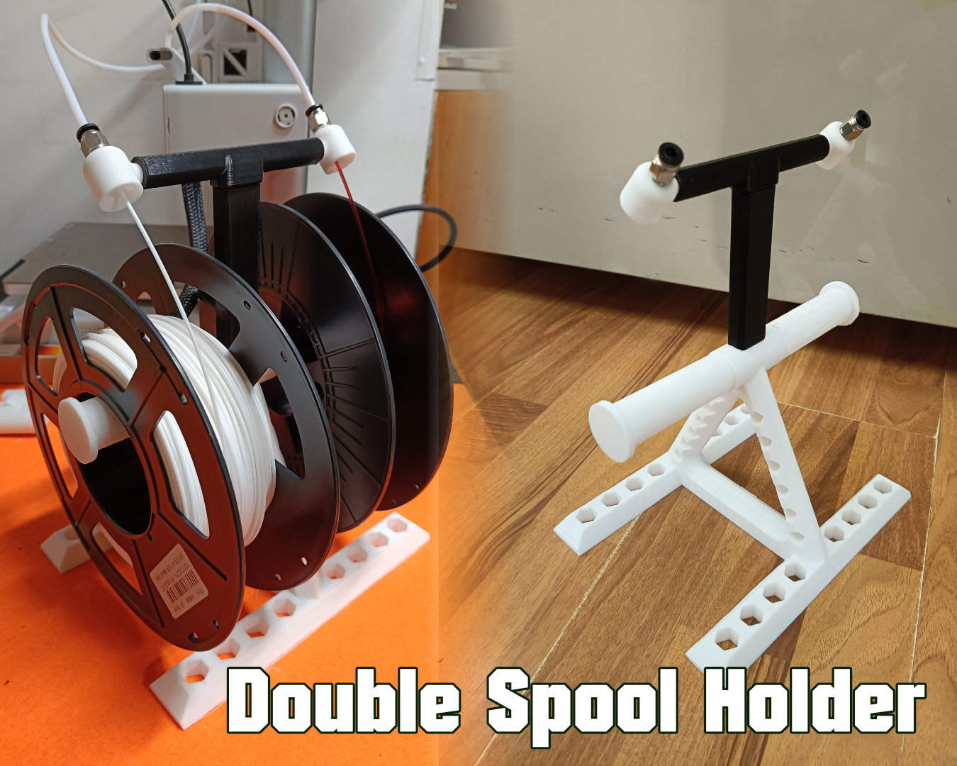 Double Spool Holder by lucapiana Photo & Graphics | Download free STL ...