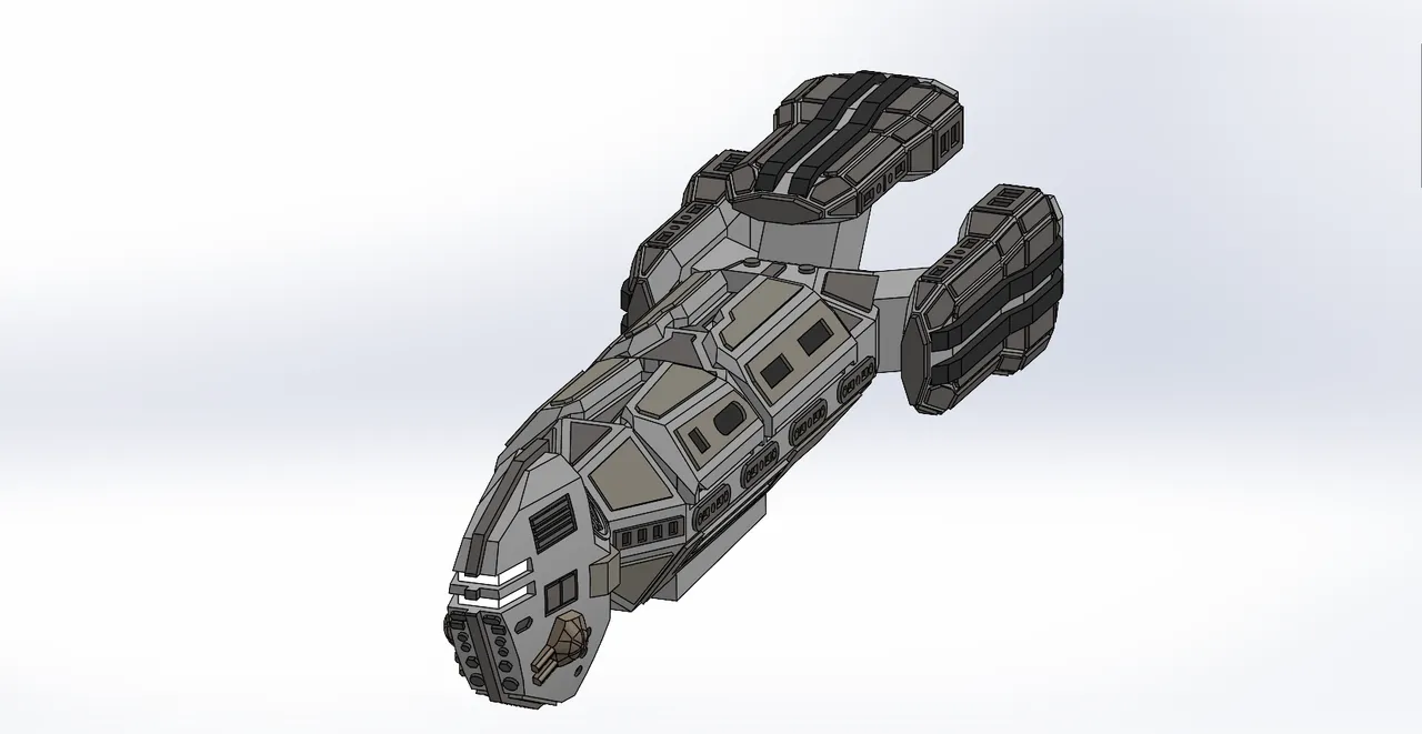 Syndic Class Destroyer, Starwars Thrawn, Armada Scale with Post Stand ...