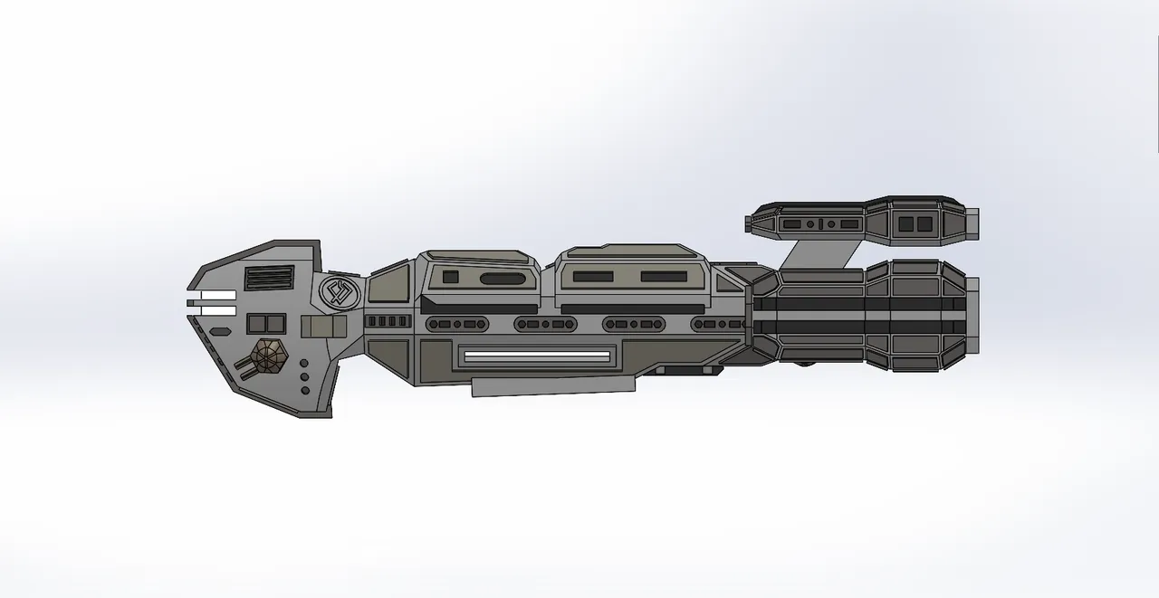 Syndic Class Destroyer, Starwars Thrawn, Armada Scale with Post Stand ...