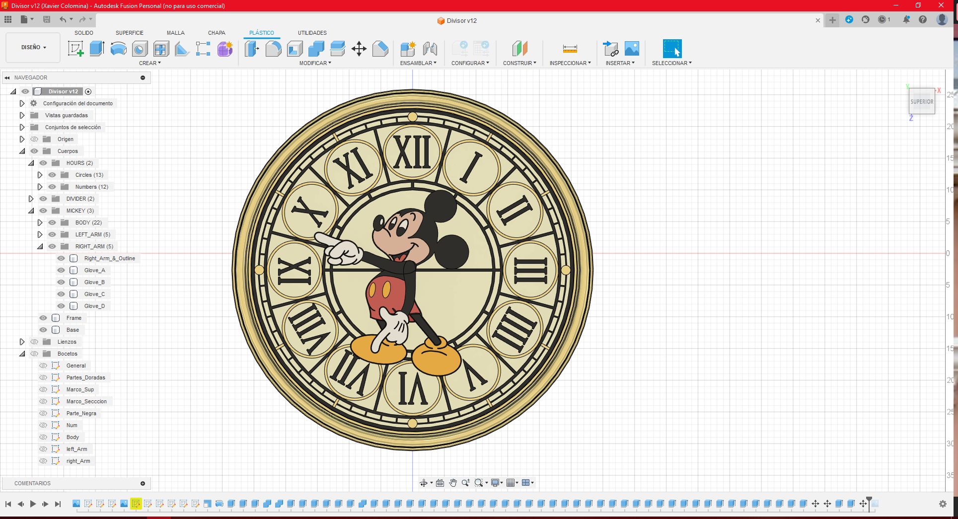 Mickey Mouse Disneyland Paris Clock by NightShade | Download free STL model | Printables.com