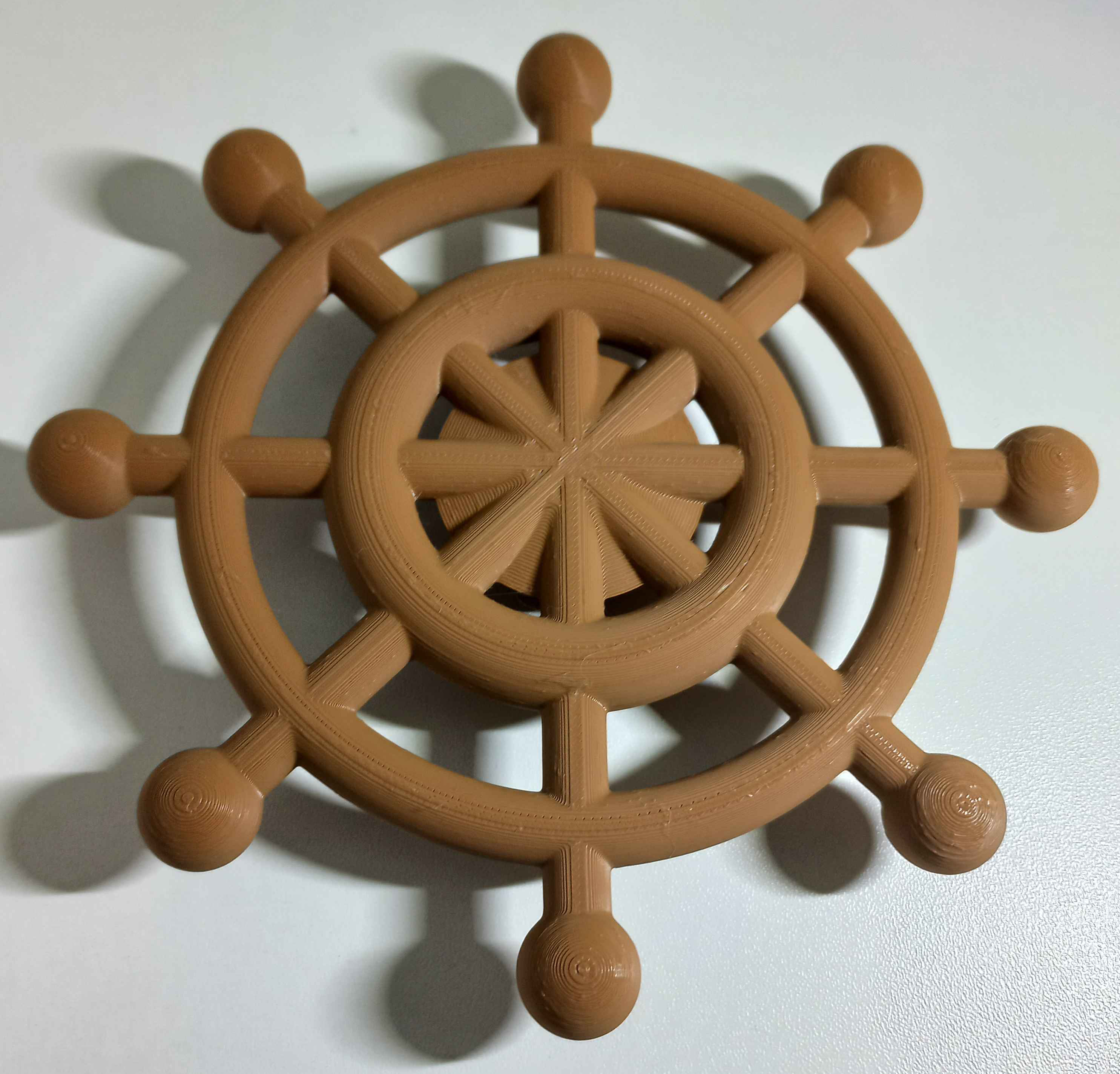 Ship's wheel on bearing (parametric) by mosselini1 | Download free STL ...