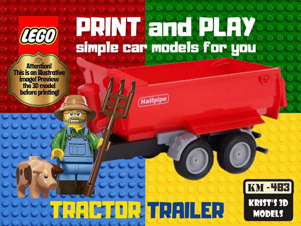 Lego Tractor Trailer da Mgr. Pavel Krist | Scarica il modello STL ...