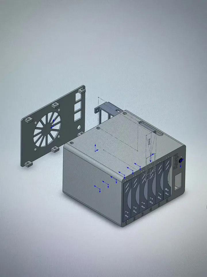 Raspberry Pi 5 nas 6sata by heng | Download free STL model | Printables.com