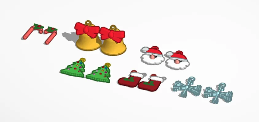 Christmas earring by Eliška Heková | Download free STL model ...