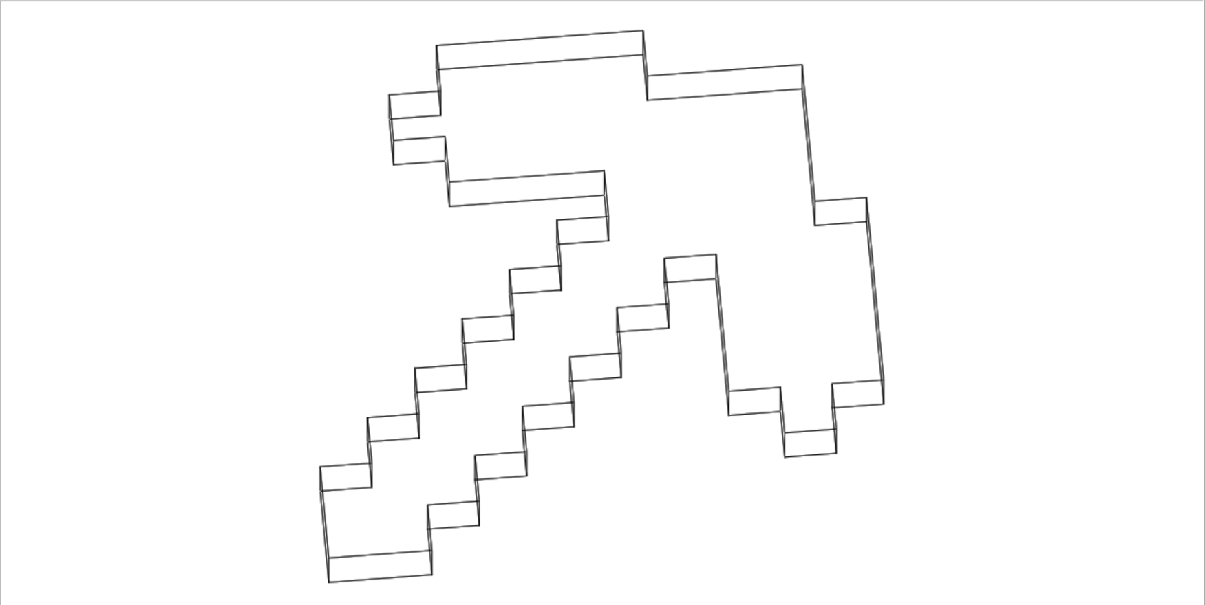 Minecraft Pickaxe by TheRafCraft | Download free STL model | Printables.com