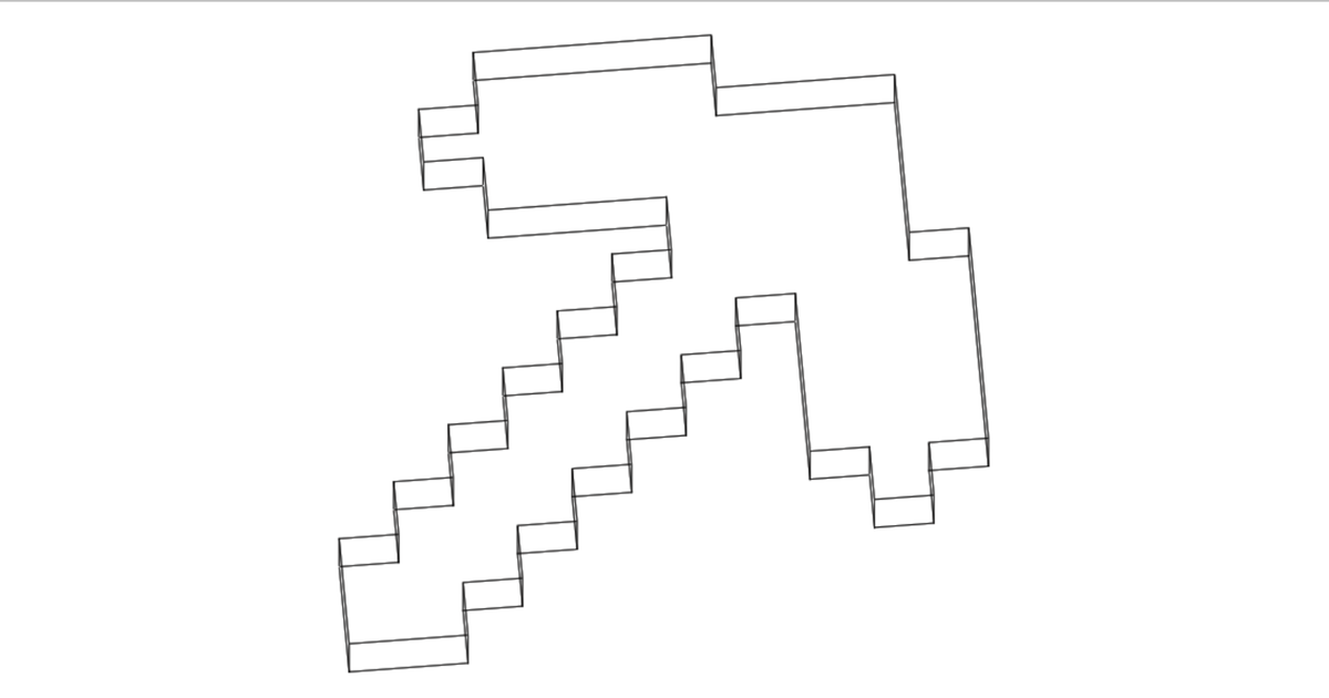 Minecraft Pickaxe by TheRafCraft | Download free STL model | Printables.com