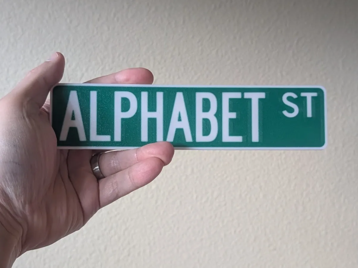 Alphabet St. Street Sign by Design•Slice•Print Studio | Download free ...