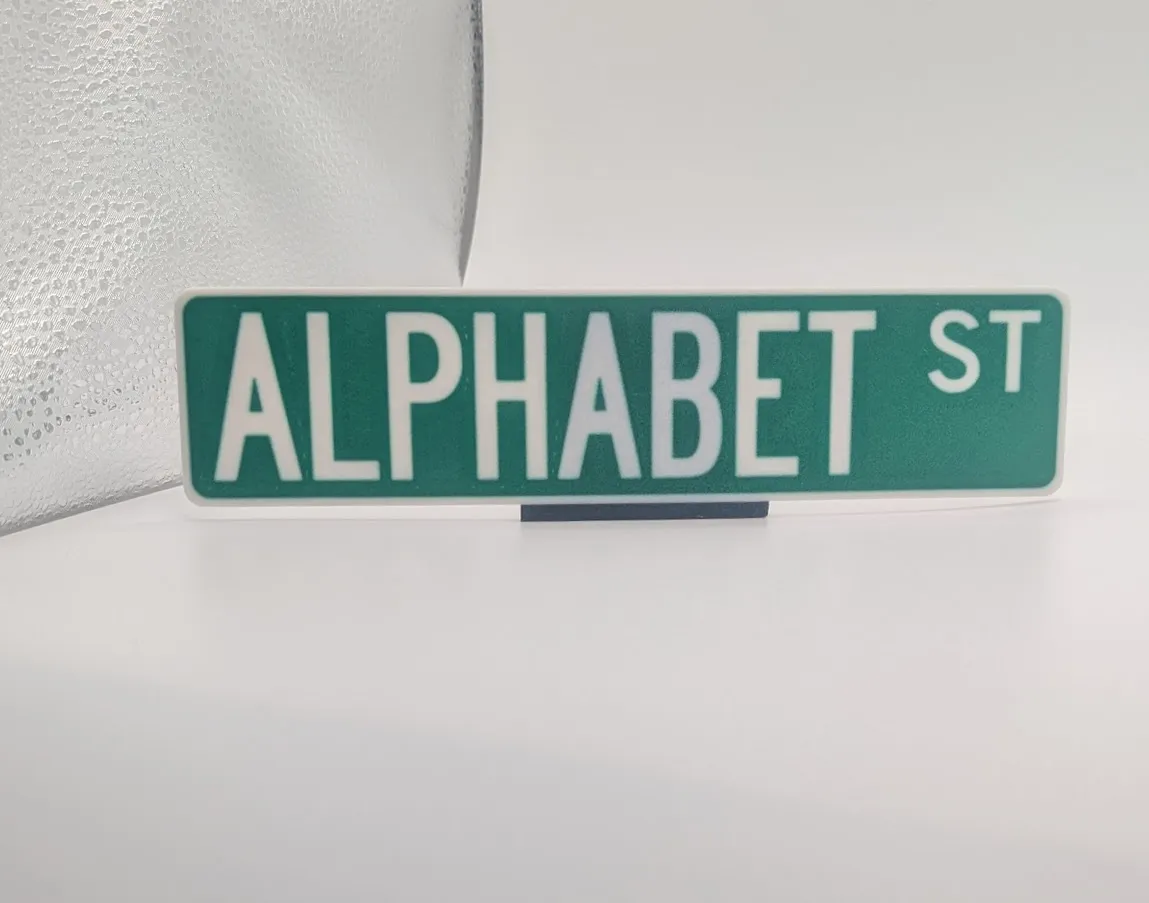 Alphabet St. Street Sign by Design•Slice•Print Studio | Download free ...