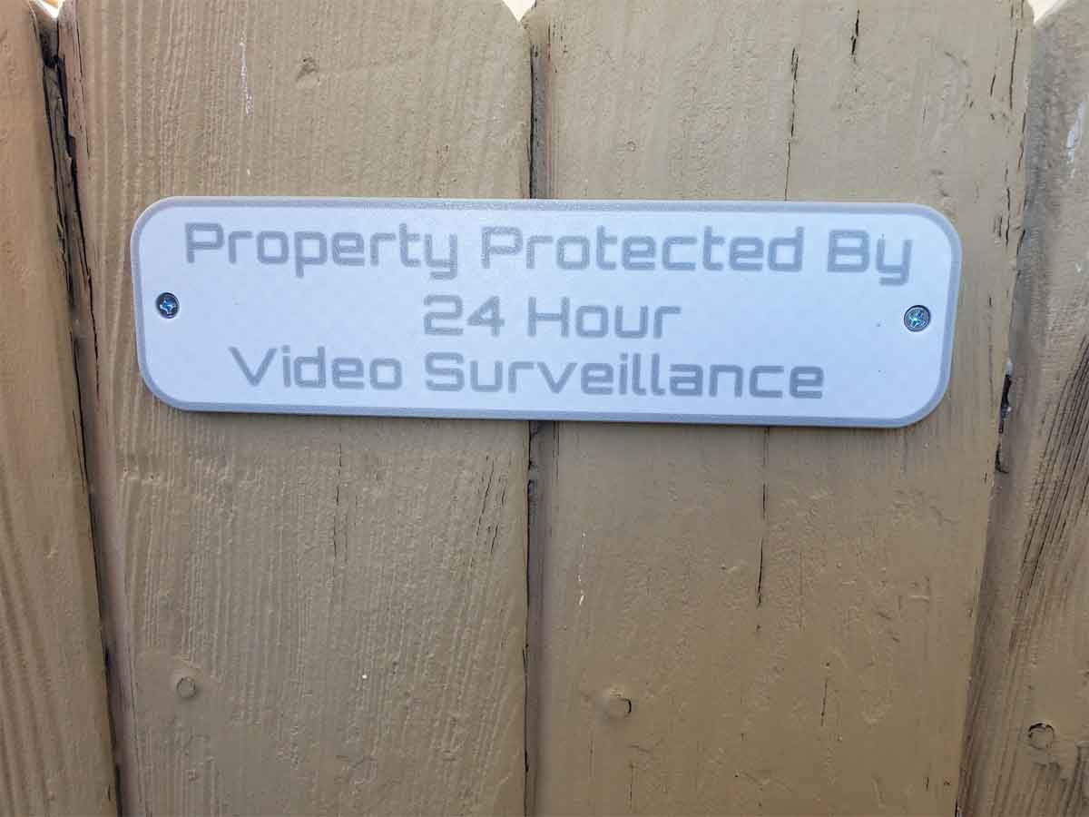 Video Surveillance Sign, with screw or 3M Command Strip Mounting ...