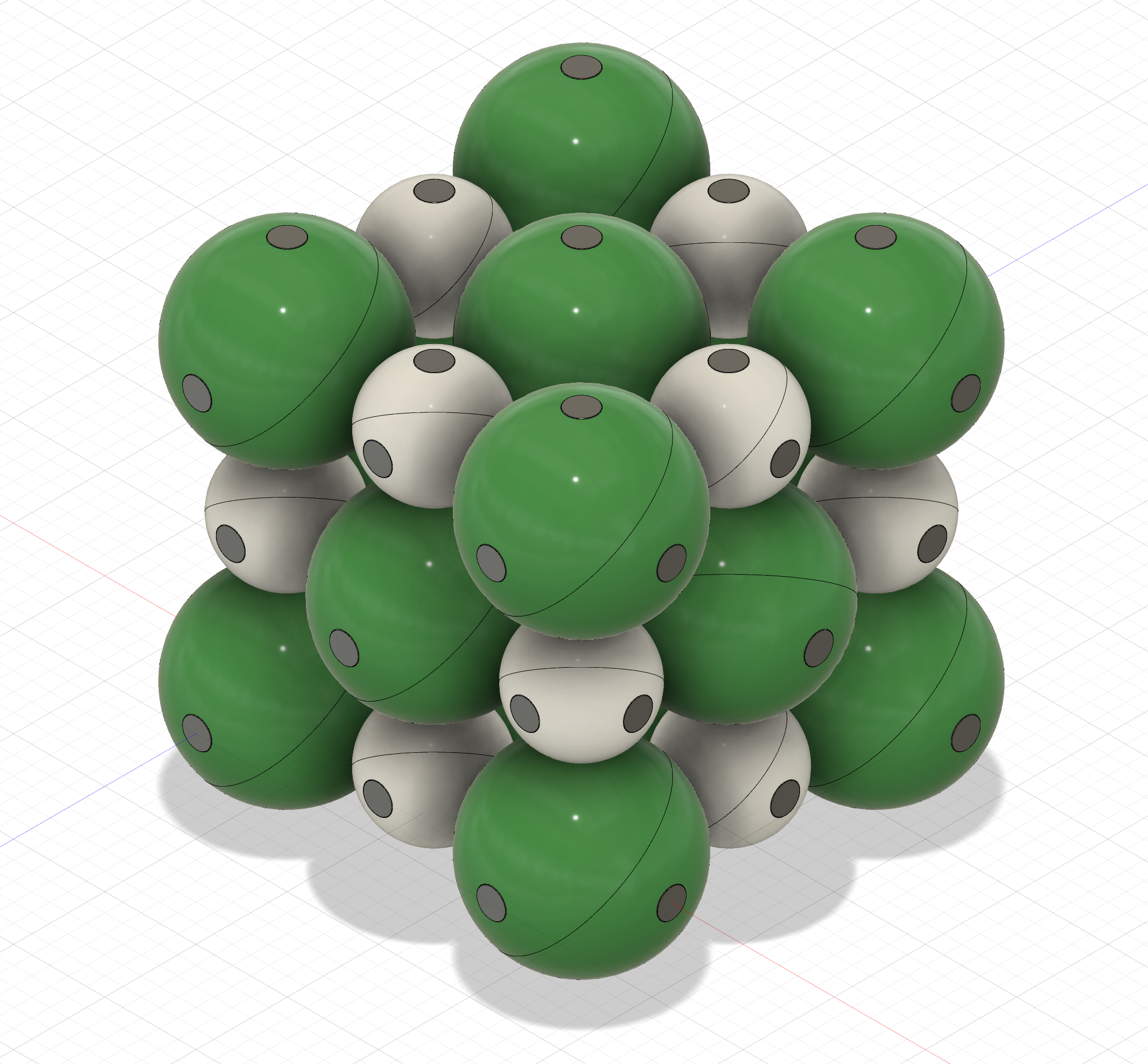NaCl Lattice Model magnetic | Ionengittermodell magnetisch by BloodyT ...