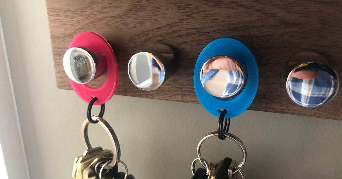 Key rings for modern key hooks by ToolsToMars | Download free STL model ...