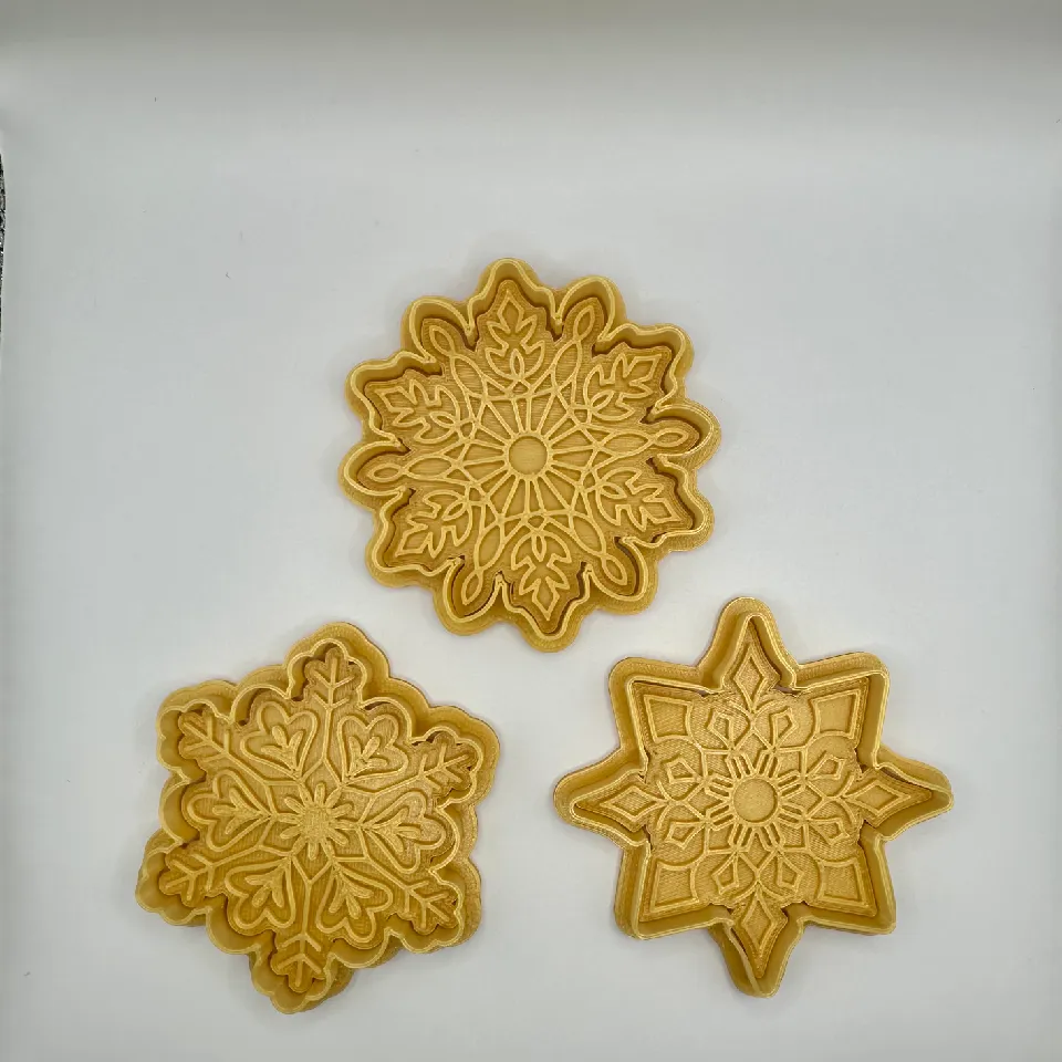 Snowflake cookie cutter / stamp 03 by Indibles | Download free STL ...