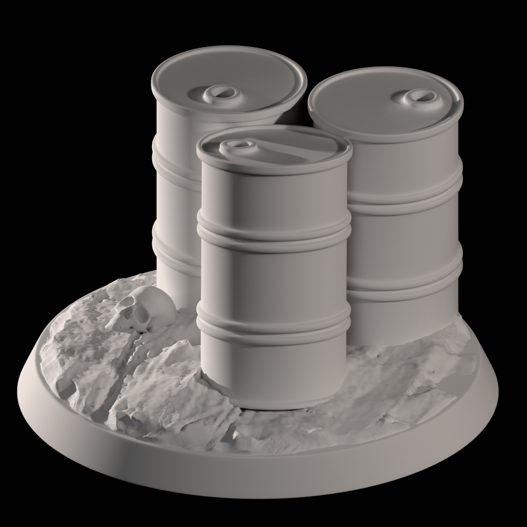 Objective marker - Oil barrels - 50mm base by Vadik | Download free STL ...