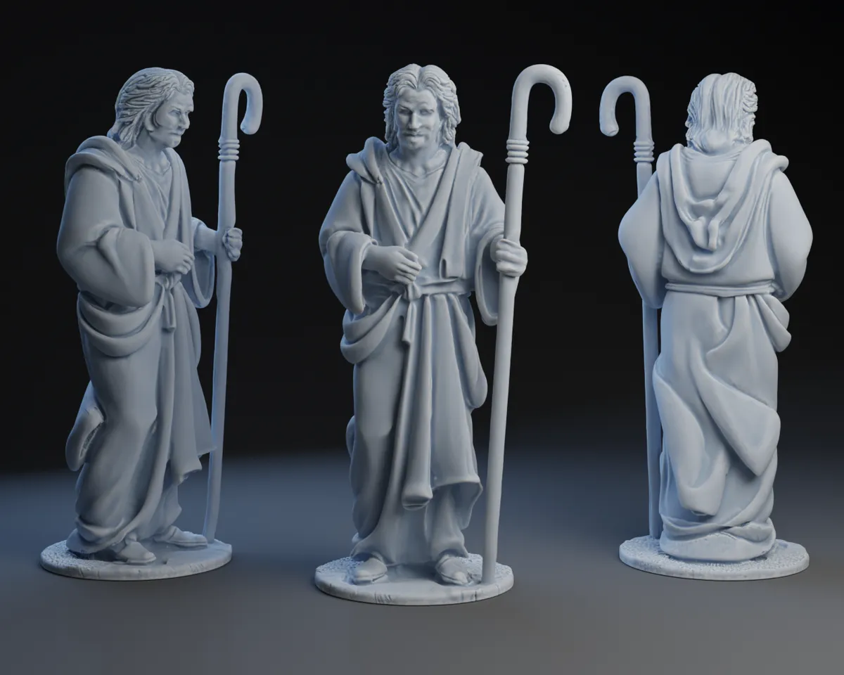 Nativity Shepherd by Peter Farell | Download free STL model ...
