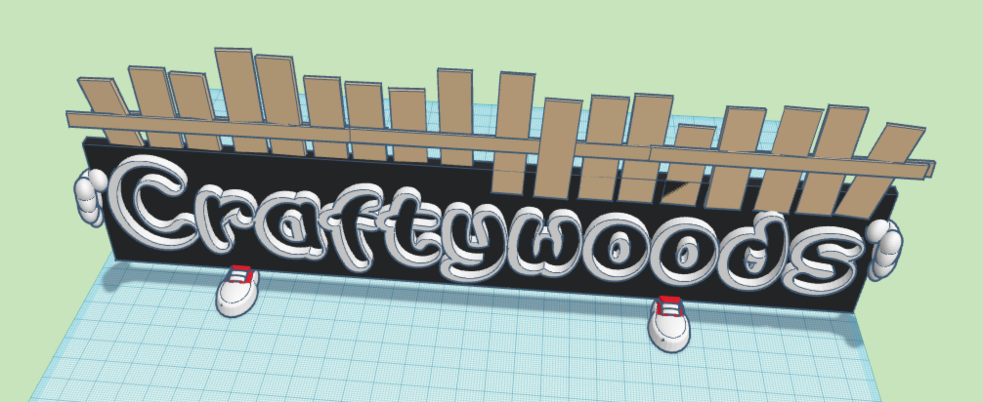 Freestanding Desktop sign "Craftywoods" by Craftywoods | Download free ...
