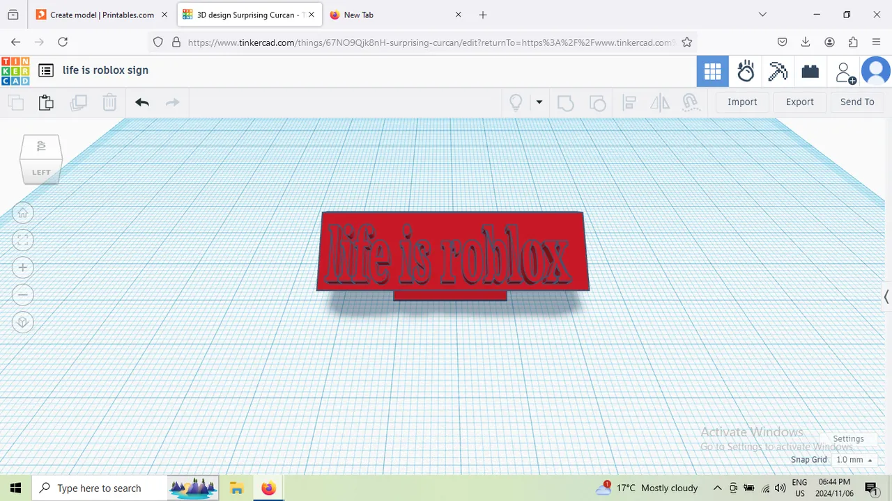 roblox sign (life is roblox) by creater + | Download free STL model ...