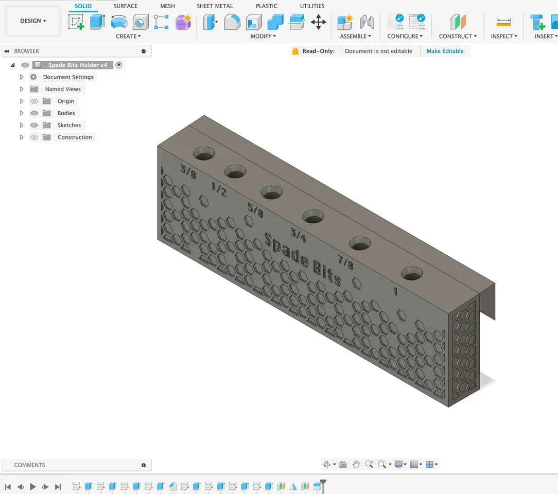 Spade Bits Holder by Taylor | Download free STL model | Printables.com