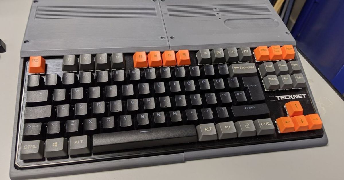 Mister FPGA wedge case for Teknet 10 keyless keyboard by leejsmith ...