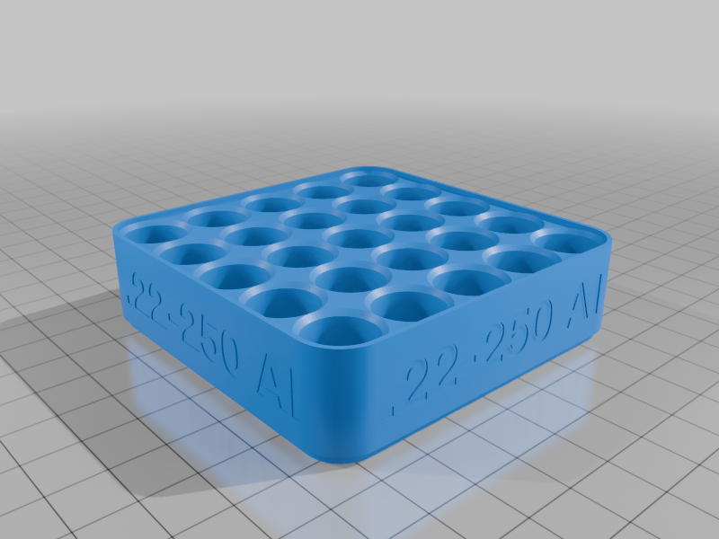 .22-250 AI Stacking Loading Block by brass_ring | Download free STL ...