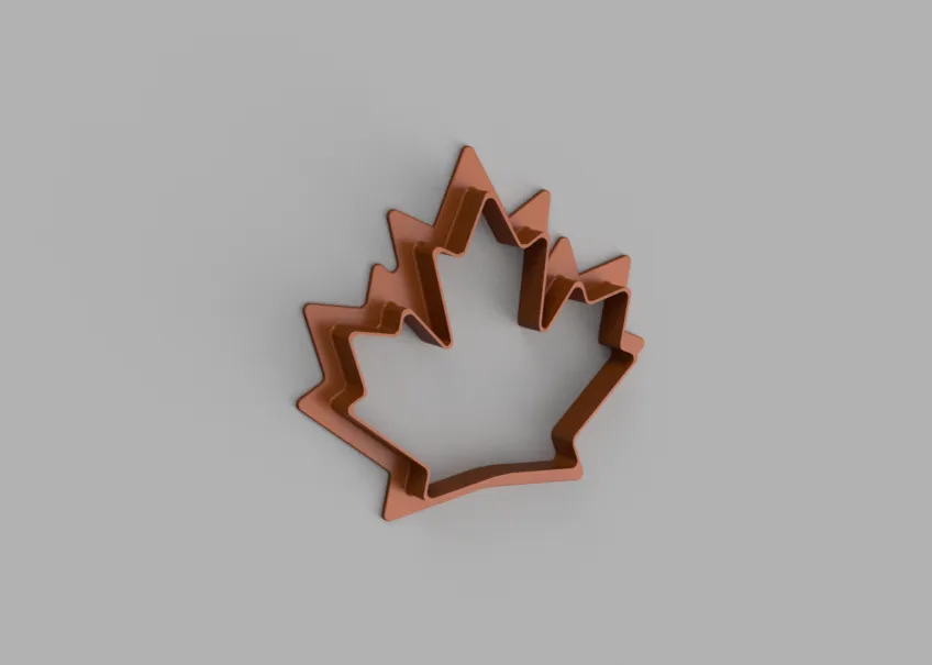 Maple Leaf Cookie Cutter by automontronic | Download free STL model ...