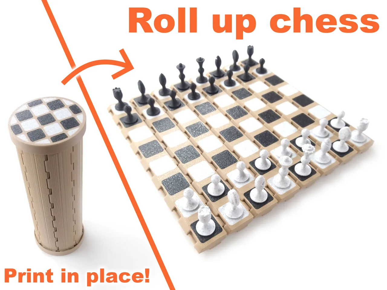 Roll Up Chess - Print in Place - (Single Extruder) by Rossero ...