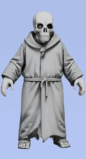 Skull Monk by Carperone | Download free STL model | Printables.com