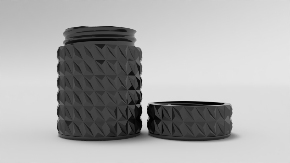Geodesic Twist Container 2 parts. Ready to print by David Copete ...