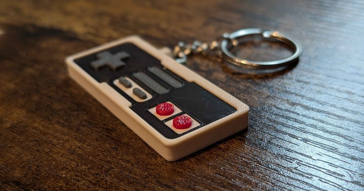 NES controller keychain by Zoltan | Download free STL model ...