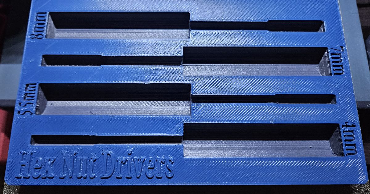 Makerfire 4pcs Hex Nut Drivers Holder by Go Boyz | Download free STL model | Printables.com