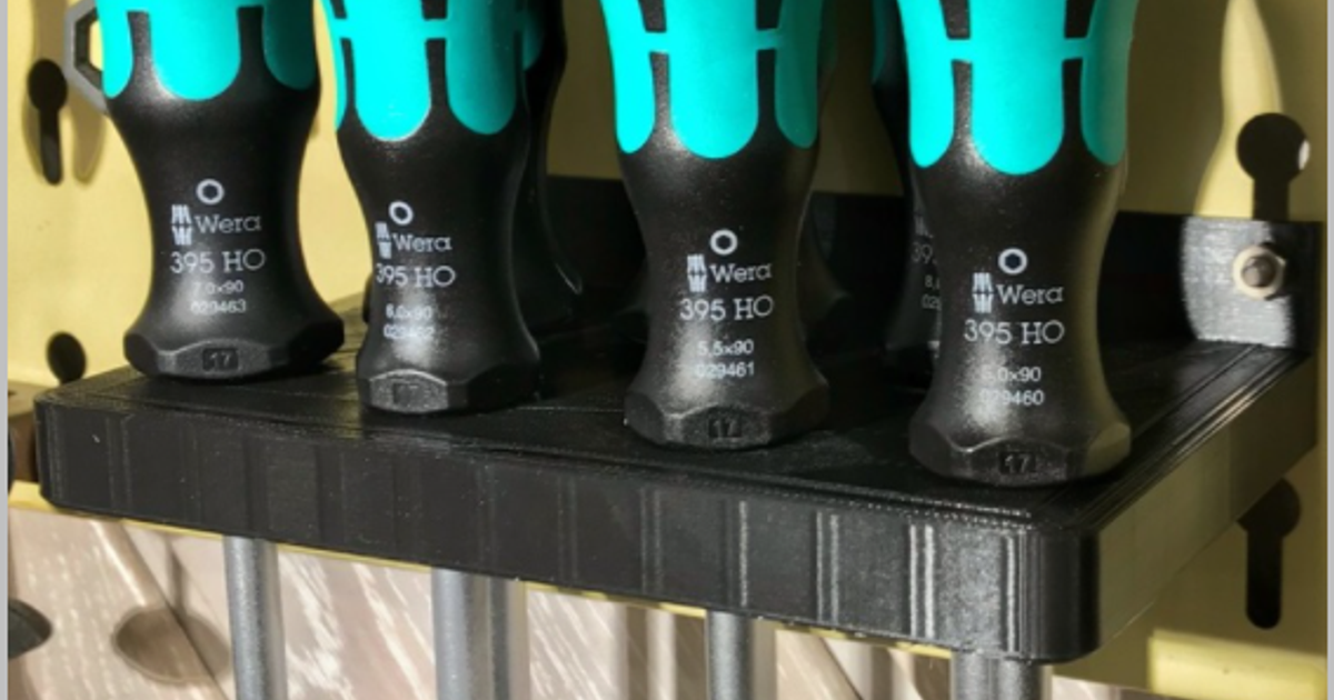 Screwdriver Skadis holder (Wera) Remixed by holonda3d - MakerWorld