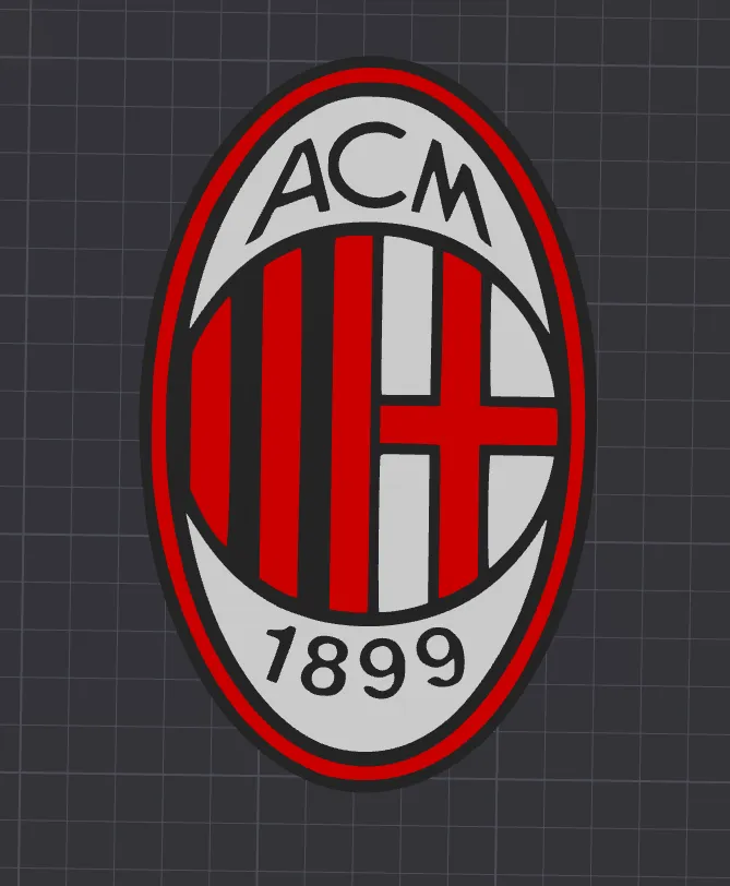 Ac Milan Logo by Keko | Download free STL model | Printables.com