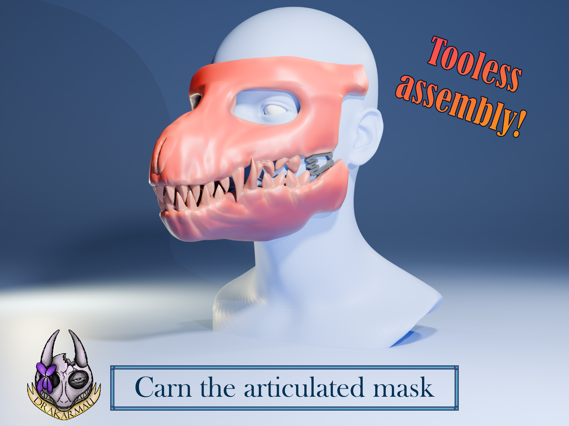 Carn the articulated mask por Wizzard | Descargar modelo STL gratuito ...