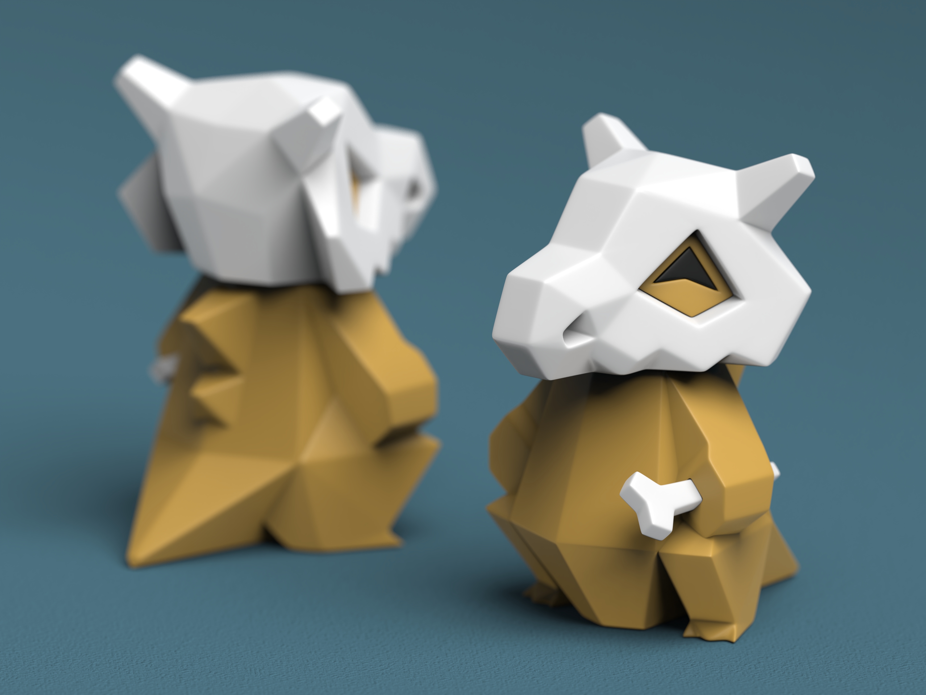 Low-poly Cubone by Agustin Arroyo | Printables Store