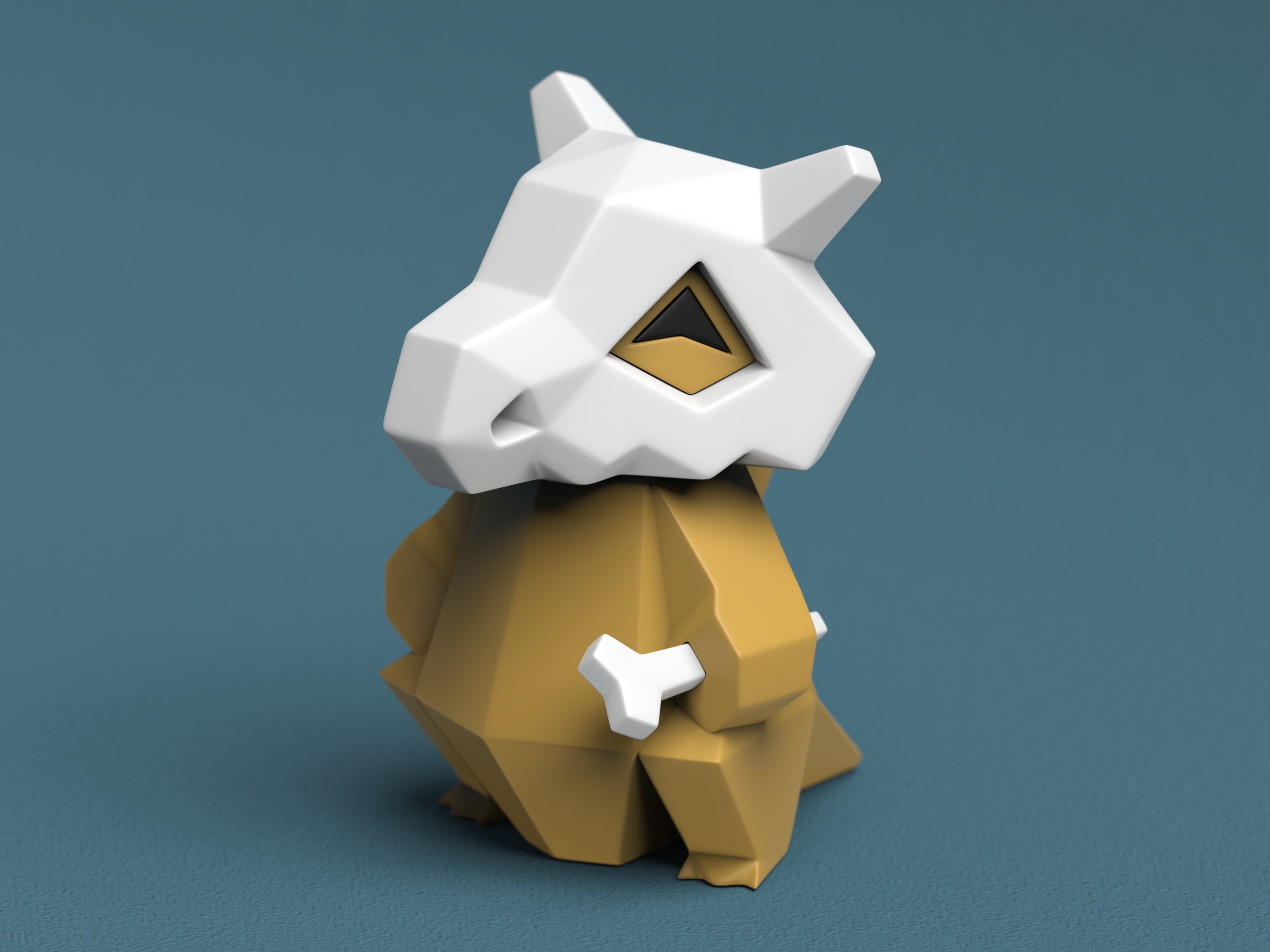 Low-poly Cubone by Agustin Arroyo | Printables Store