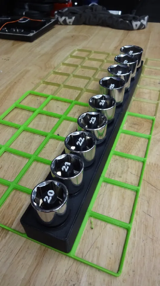 Gridfinity socket holder 20-28mm by pietjepuk | Download free STL model ...