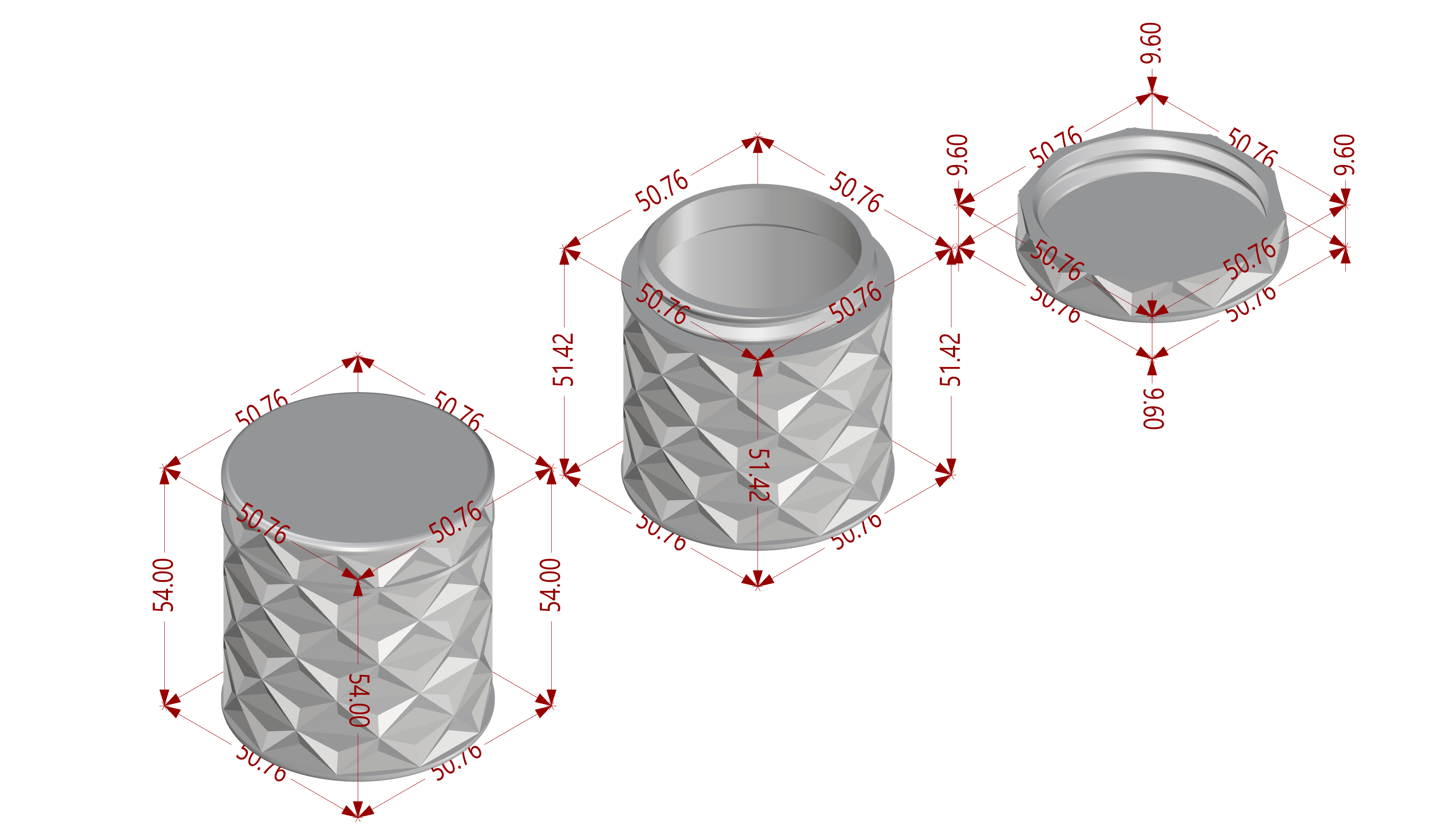 Geodesic Twist Container 2 parts. Ready to print by David Copete ...