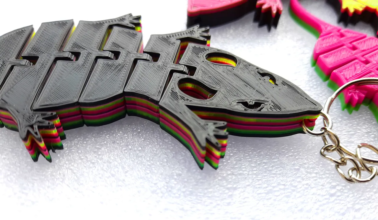 Articulated Flexi Rat Mouse Keychain by Greenmagenta | Download free ...