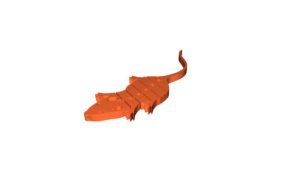 Articulated Flexi Rat Mouse Keychain by Greenmagenta | Download free ...