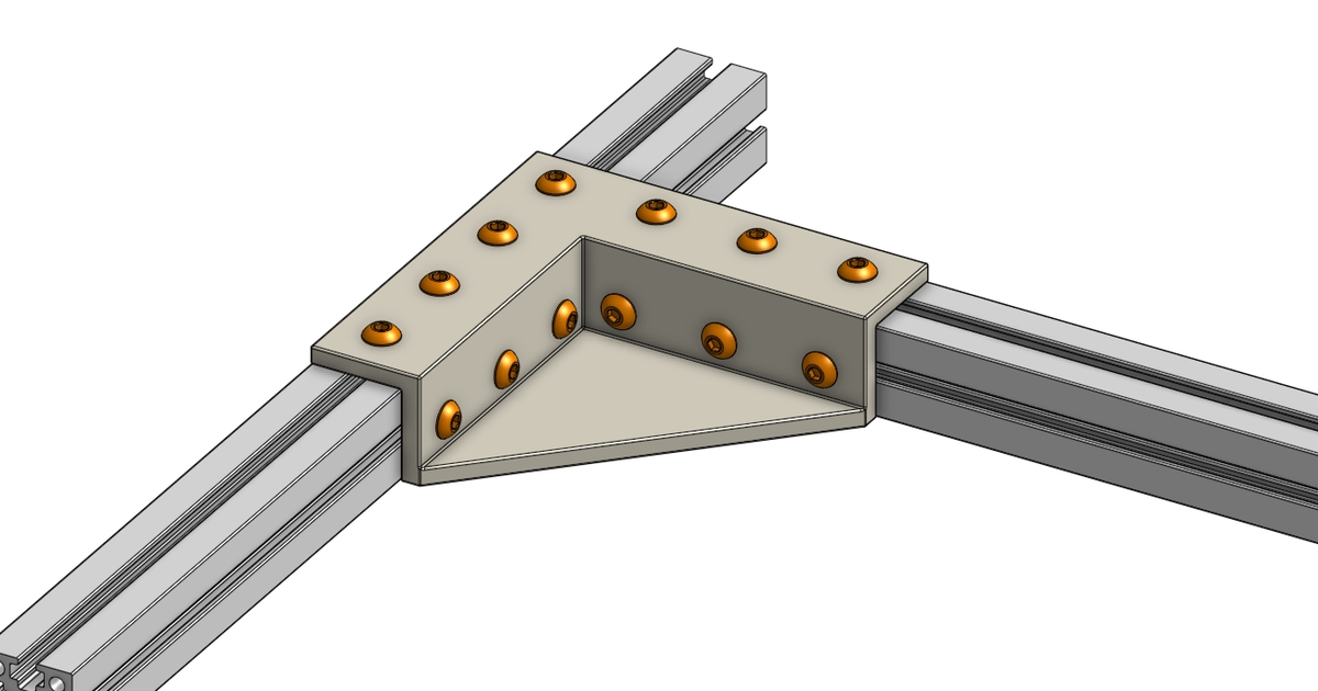 Large Corner Bracket for 1515 T-Slot Aluminum Profile by Tovi ...