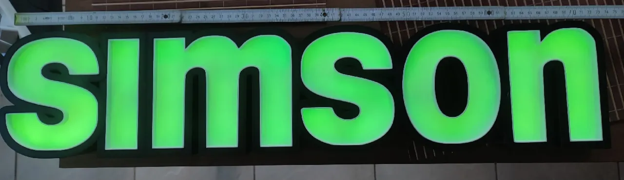 SIMSON Namenslampe, LED by C B | Download free STL model | Printables.com