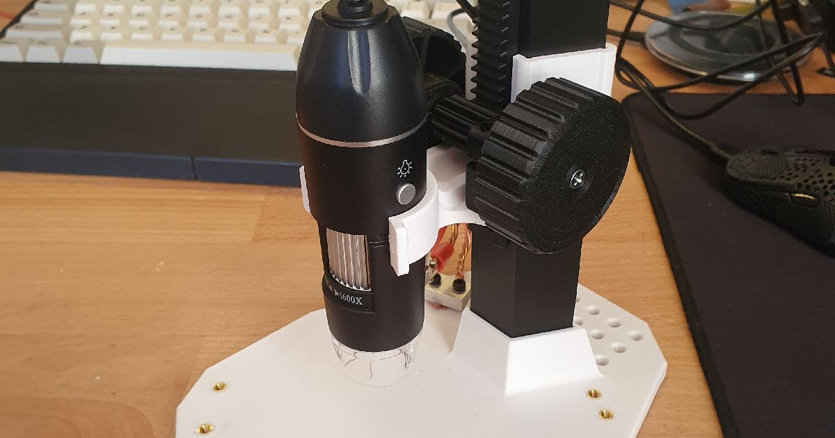 Stand for cheap usb microscope by jj0000000 | Download free STL model ...