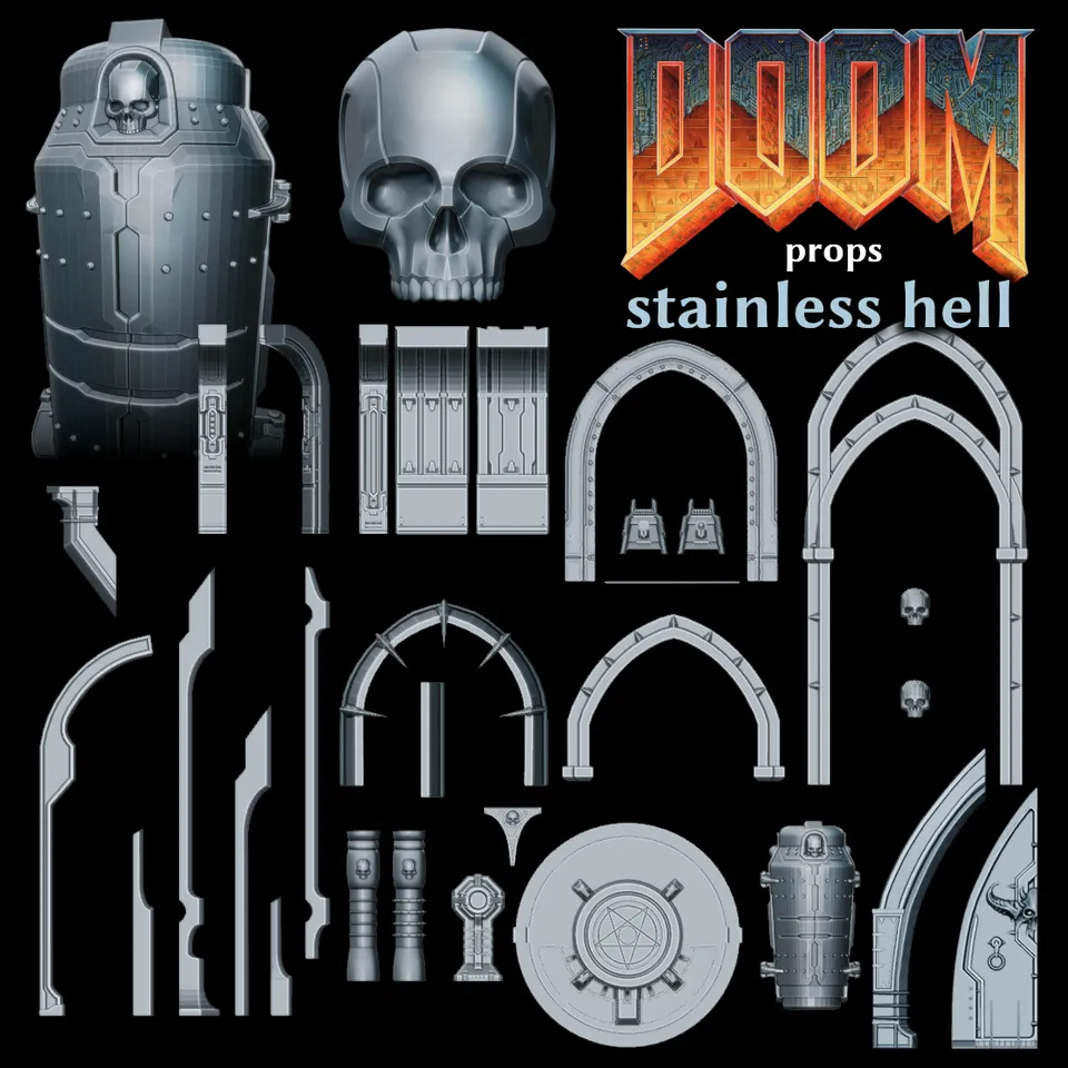 Doom Props - Stainless Hell by kaucukovnik.vi | Download free STL model ...