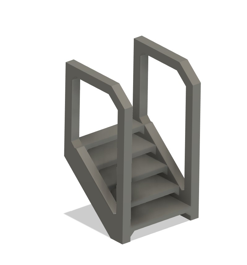 End of platform stairs by Kenty94 | Download free STL model ...