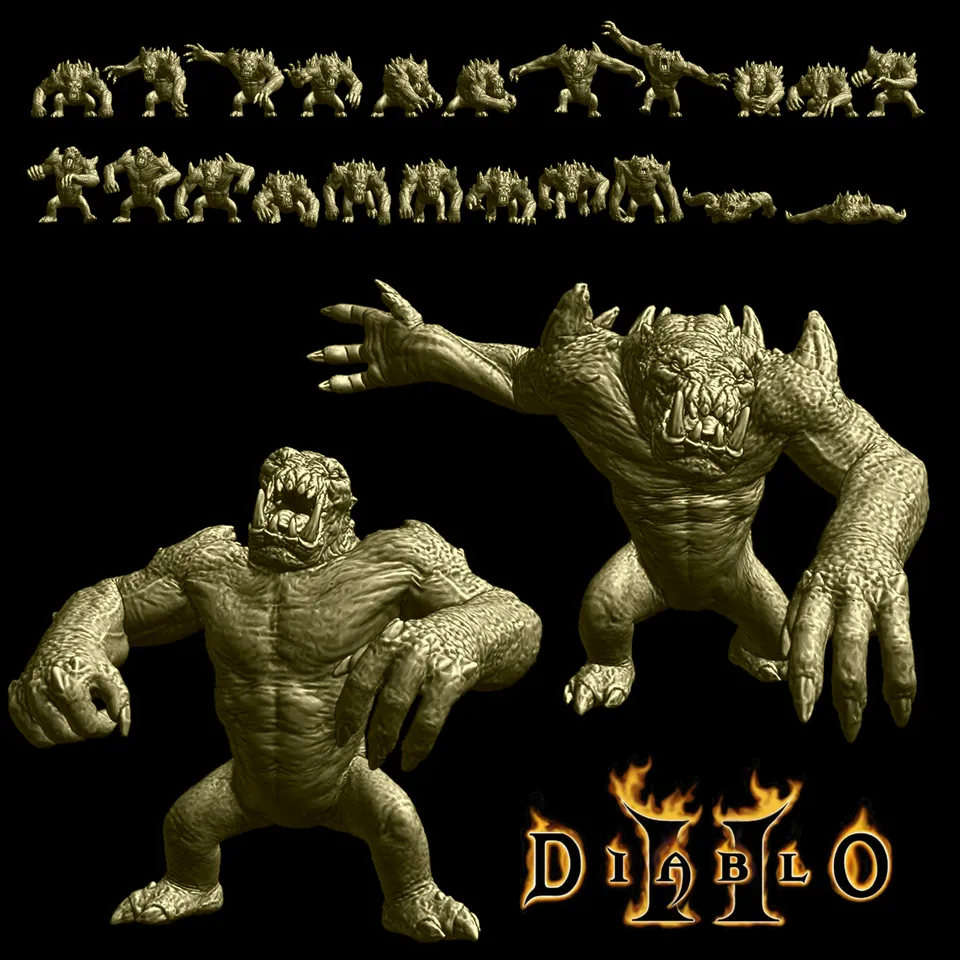 Diablo II - Baboon Demon (Doom Ape) by kaucukovnik.vi | Download free ...